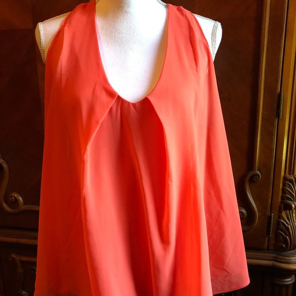 K.Jordan | Tops | Pretty K Jordan Orange Top | Poshmark
